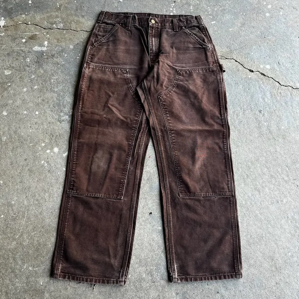 Carhartt | Pants | Carhartt Faded Brown Double Knee Work Wear Carpenter ...